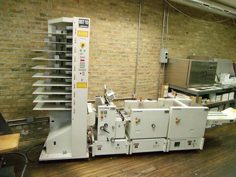 Lot #7: CP Bourg BST10 Collator with Stitch / Fold / Trim / Stacker ...